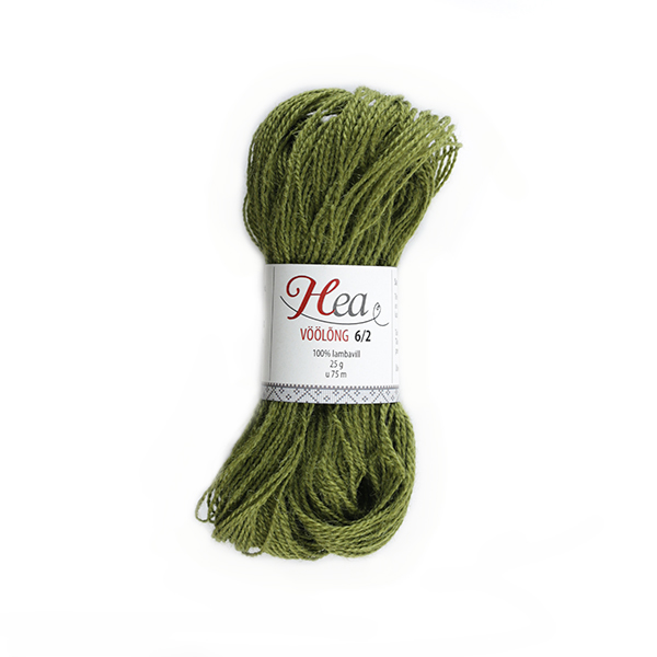 Moss Green Yarn 6/2 for Belt Weaving - Saara Kirjastus